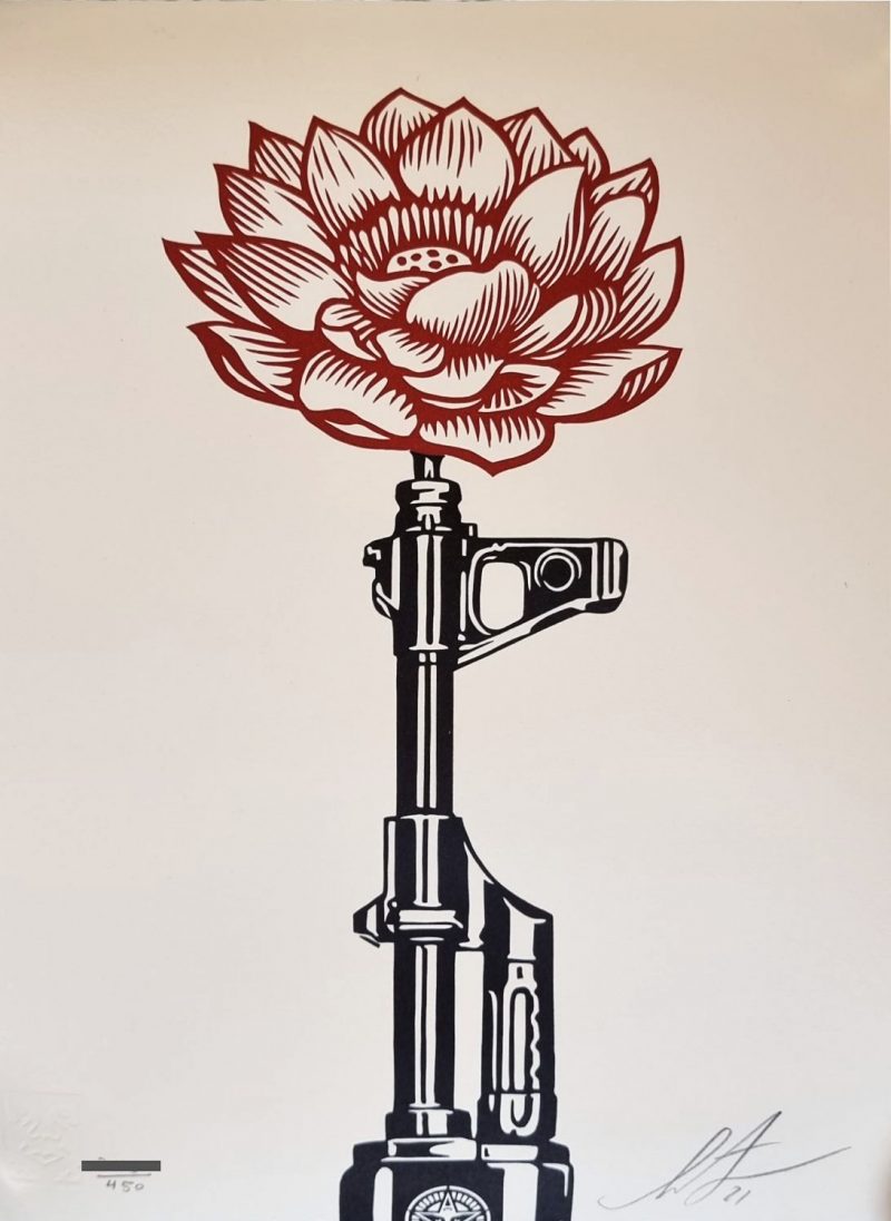 "AR-15 Lily" by Shepard Fairey - buy online or in the Kansas City ...